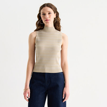 Click here for Worthington Womens Mock Neck Sleeveless Pullover S... prices