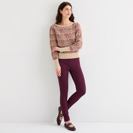 Click here for St. Johns Bay Womens Boat Neck Long Sleeve Sweater... prices