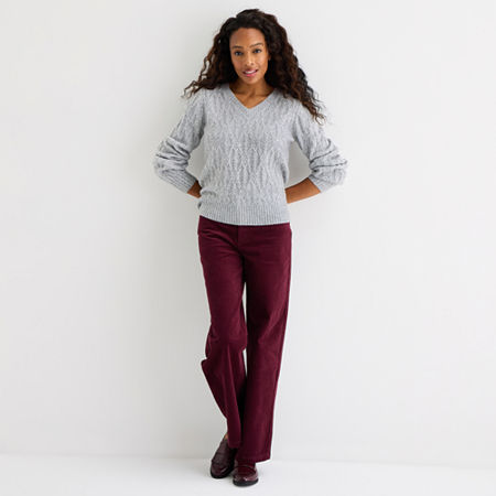 Click here for St. Johns Bay Womens Mock Neck Long Sleeve Cardiga... prices