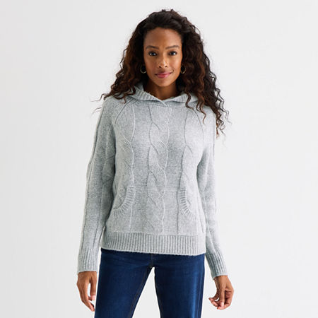 Click here for St. Johns Bay Womens Hooded Long Sleeve Cardigan... prices