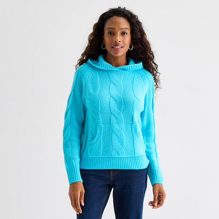 Click here for St. Johns Bay Womens Hooded Long Sleeve Cardigan... prices