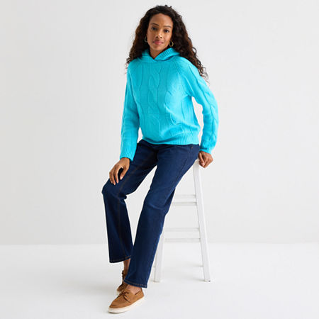 Click here for St. Johns Bay Womens Mock Neck Long Sleeve Cardiga... prices