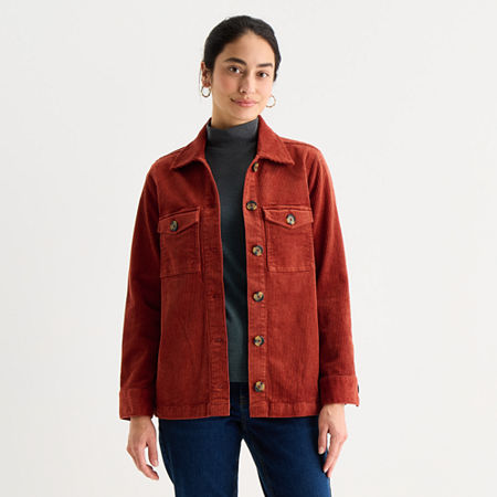Click here for St. Johns Bay Womens Midweight Shirt Jacket  X-lar... prices