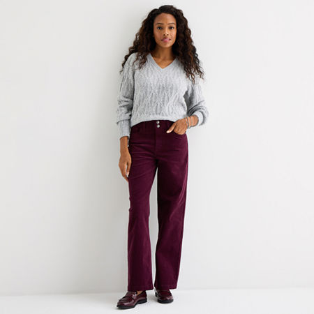 Click here for St. Johns Bay Womens Mid Rise Wide Leg Corduroy Pa... prices
