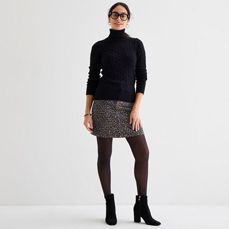Click here for St. Johns Bay Womens Midi A-Line Skirt  2  Brown prices