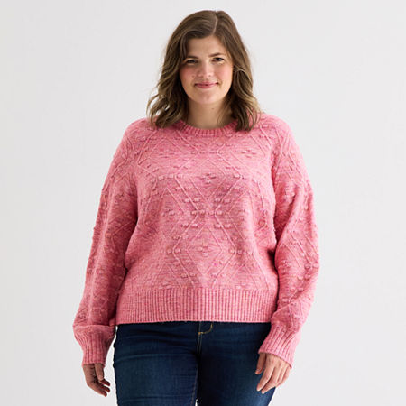 Click here for St. Johns Bay Plus Womens V Neck Long Sleeve Pullo... prices