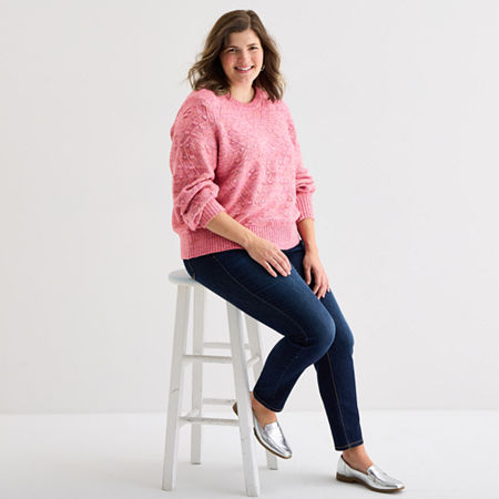 Click here for St. Johns Bay Plus Womens V Neck Long Sleeve Pullo... prices