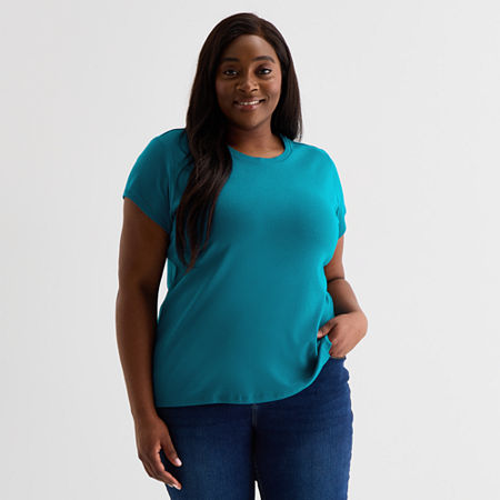Click here for Liz Claiborne Womens Plus Crew Neck Short Sleeve T... prices