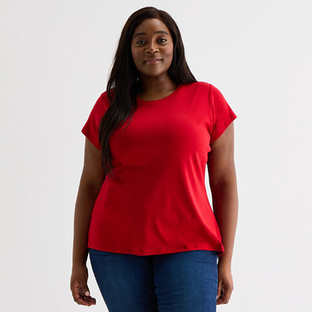 Click here for Liz Claiborne Womens Plus Crew Neck Short Sleeve T... prices