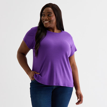 Click here for Liz Claiborne Womens Plus Crew Neck Short Sleeve T... prices