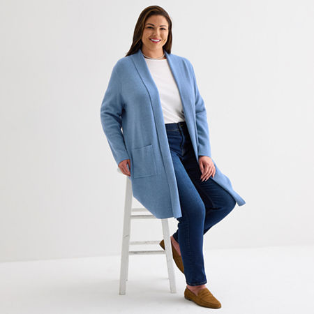 Click here for Liz Claiborne Womens Long Sleeve Open Front Plus P... prices