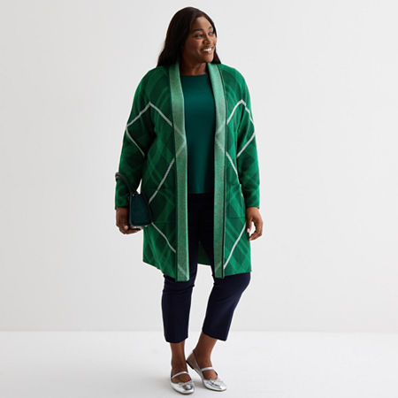 Click here for Liz Claiborne Womens Long Sleeve Open Front Plus P... prices