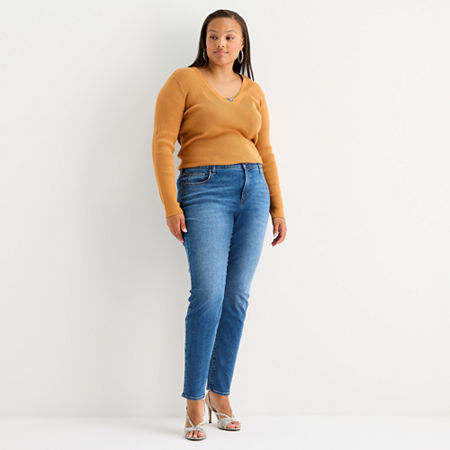 Click here for Bold Elements Womens Skinny Fit Plus Jean  20w  Bl... prices