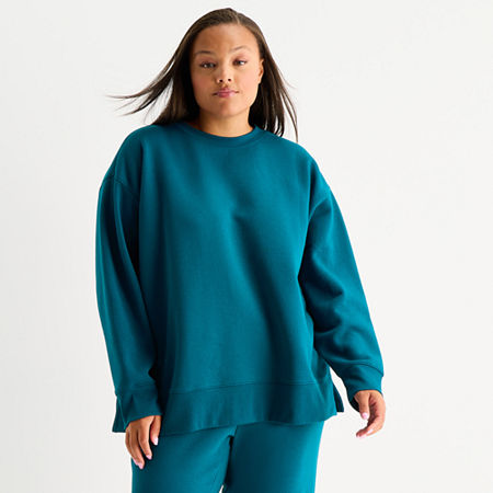 Click here for Xersion Womens Oversized Super Soft Fleece Crewnec... prices