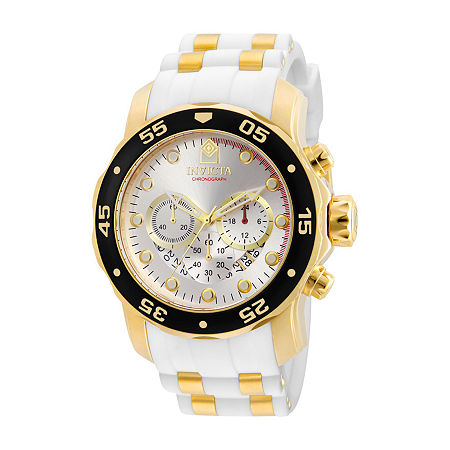 Click here for Invicta Pro Diver Mens Chronograph White Strap Wat... prices
