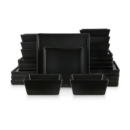 Stone Lain Grace 24 Pc. Dinnerware Set  Service For 8 - Black