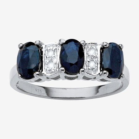 Click here for Womens Diamond Accent Genuine Blue Sapphire Platin... prices