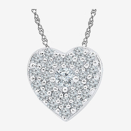 Click here for Womens 1/5 CT. Natural White Diamond 10K Gold Hear... prices