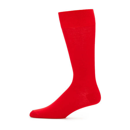 Click here for J. Ferrar Dress Mens 1 Pair Crew Socks  10-13  Red prices