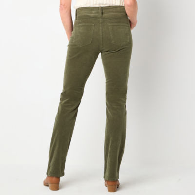 St. John's Bay Secretly Slender Womens Mid Rise Straight Corduroy Pant ...