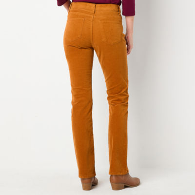 St. John's Bay Secretly Slender Womens Mid Rise Straight Corduroy Pant ...