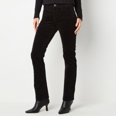 St. John's Bay Secretly Slender Womens Mid Rise Straight Corduroy Pant ...