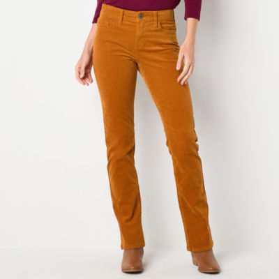 St. John's Bay Secretly Slender Womens Mid Rise Straight Corduroy Pant ...