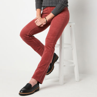 St. John's Bay Secretly Slender Womens Mid Rise Straight Corduroy Pant ...