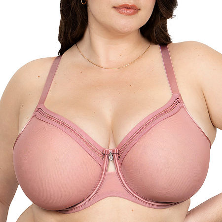 Click here for Curvy Couture Sheer Mesh w/ Trim Bra- 1634  G  Pin... prices