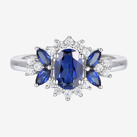 Click here for Womens Lab Created Blue Sapphire Sterling Silver C... prices