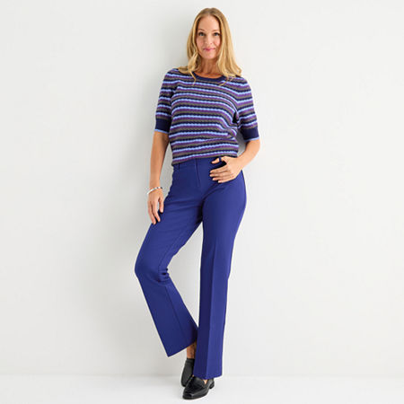 Liz Claiborne Audra Womens Straight Trouser  10  Blue