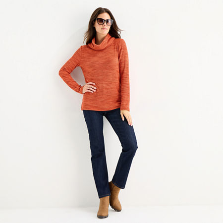 Click here for St. Johns Bay Womens Cowl Neck Long Sleeve Blouse... prices