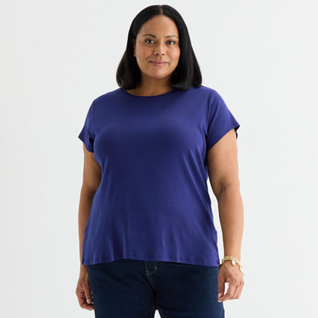 Click here for Liz Claiborne Womens Plus Crew Neck Short Sleeve T... prices