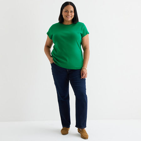 Click here for Liz Claiborne Womens Crew Neck Short Sleeve Plus T... prices