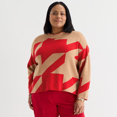 Click here for Liz Claiborne Plus Womens Crew Neck Long Sleeve Pu... prices