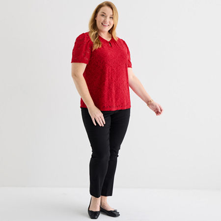 Click here for Liz Claiborne Womens Plus Round Neck Long Sleeve A... prices