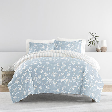 ienjoy Home Utra Soft Reversible 3-Pc. Duvet Cover Set  King/California King - Light Blue