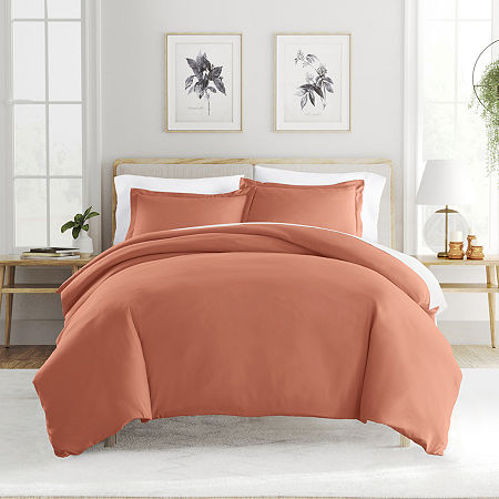 ienjoy Home Double Brushed Solid Duvet Cover Set  Full/Queen - Clay