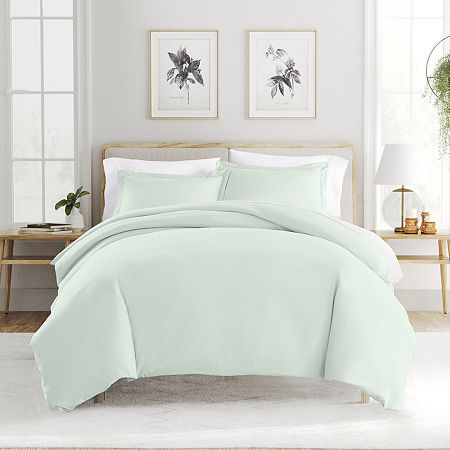 ienjoy Home Double Brushed Solid Duvet Cover Set  Full/Queen - Mint