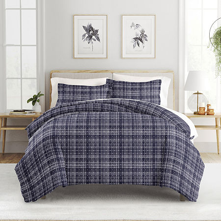 ienjoy Home Elegant Designs Patterned Duvet Cover Set  Full/Queen - Navy Polka Dots