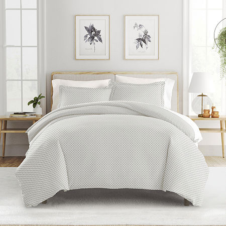 ienjoy Home Elegant Designs Patterned Duvet Cover Set  Full/Queen - Grey Quatrefoil