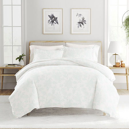 ienjoy Home Elegant Designs Patterned Duvet Cover Set  Full/Queen - Aqua Vines