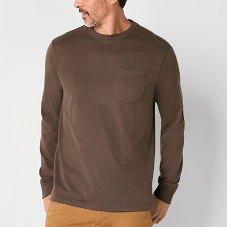 Click here for St. Johns Bay Sueded Jersey Mens Crew Neck Long Sl... prices