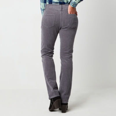 St. John's Bay Secretly Slender Womens Mid Rise Straight Corduroy Pant ...