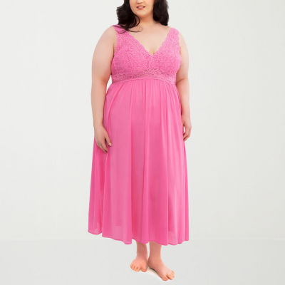Exquisite Form Womens Plus Sleeveless V Neck Nightgown - JCPenney