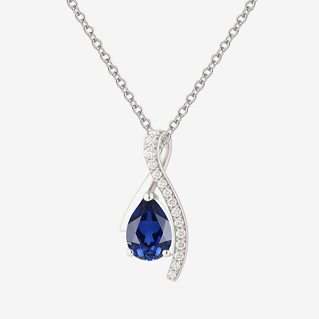 Click here for Womens Lab Created Blue Sapphire Sterling Silver P... prices