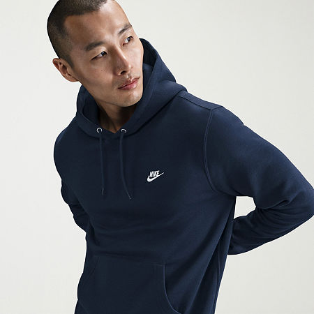 Click here for Nike Club Mens Pullover Fleece Logo Hoodie - Obsid... prices