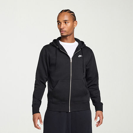 Click here for Nike Mens Full-Zip Fleece Hoodie - Black/White prices