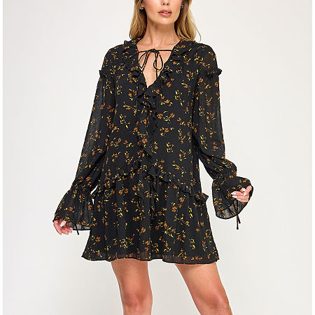 Click here for City Triangle Womens Long Sleeve Juniors Floral Ba... prices