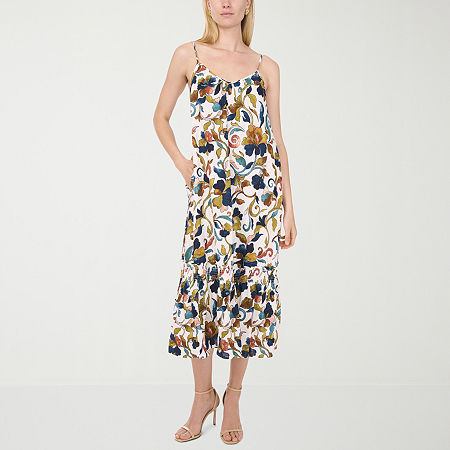 Click here for MSK Womens Sleeveless Midi Floral Shift Dress  X-l... prices
